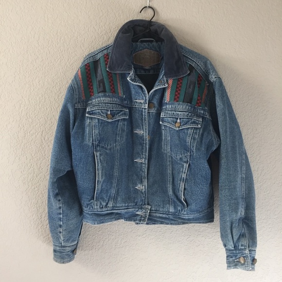 Woolrich | Jackets & Coats | Woolrich Vgt Aztec Southwest Denim Lined ...